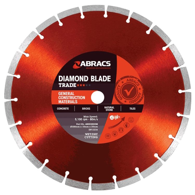 Abracs Diamond Blade 350mm x 10mm x 25.4mm GCM - Trade – Motion Plus ...