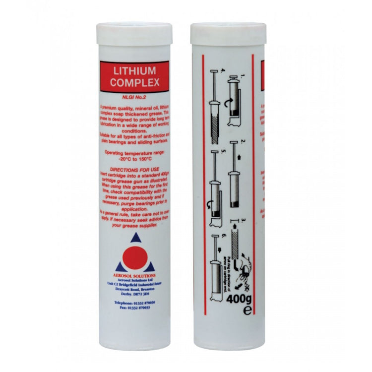 RED LITHIUM GREASE Red Lithium Complex Grease Cartridge 400g – Motion ...