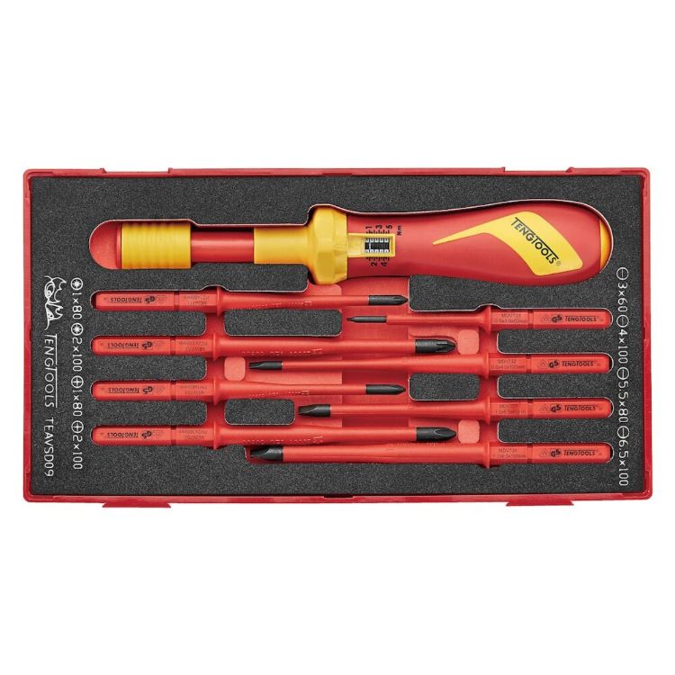Teng Insulated Torque Screwdriver Blade Set 9pcs TEAVSD09 – Motion Plus ...
