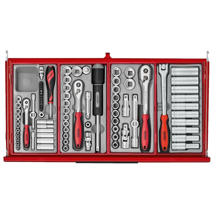 Teng PRO35 26" Stack Rollcab 14 Drawer Tool Kit Red 1034pcs TKS26R1034T ...